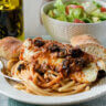 Baked Cod Puttanesca | Seafood with an Italian Spicy Tomato Sauce