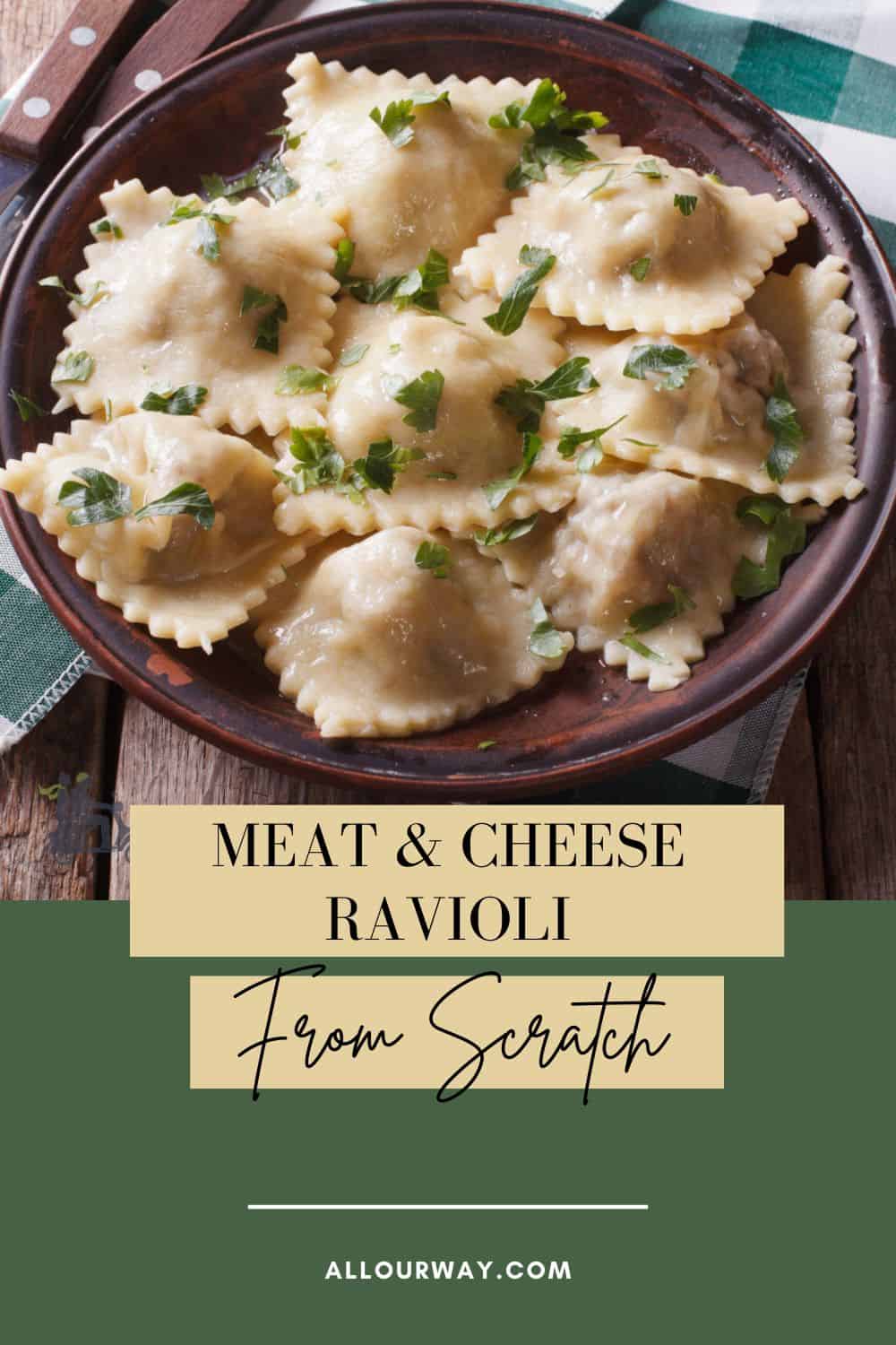 Italian Ravioli with Meat & Cheese Filling - All Our Way