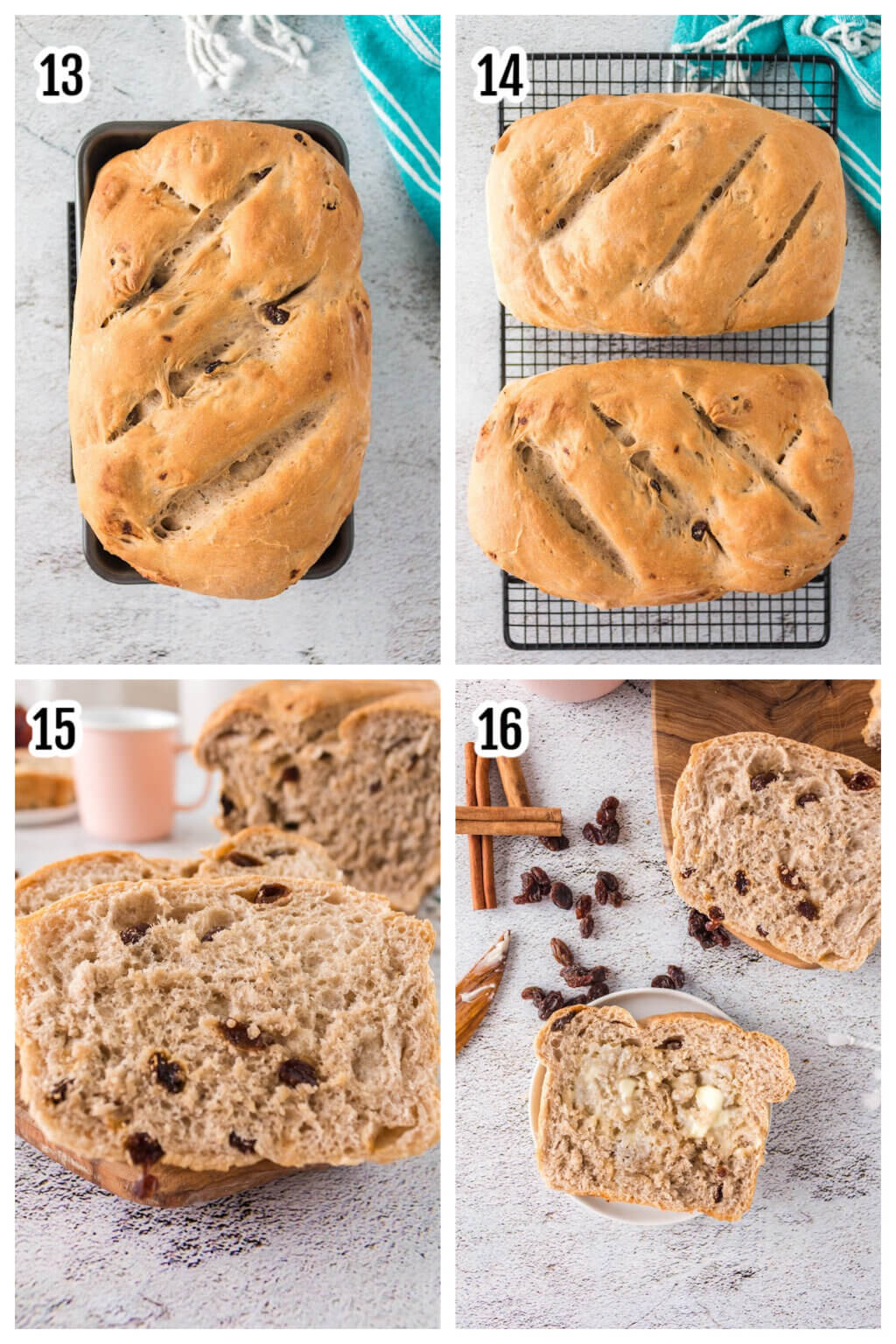 Easy Homemade Amish Cinnamon Breakfast Bread With Raisins