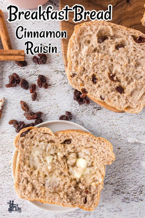 Easy Homemade Amish Cinnamon Breakfast Bread With Raisins