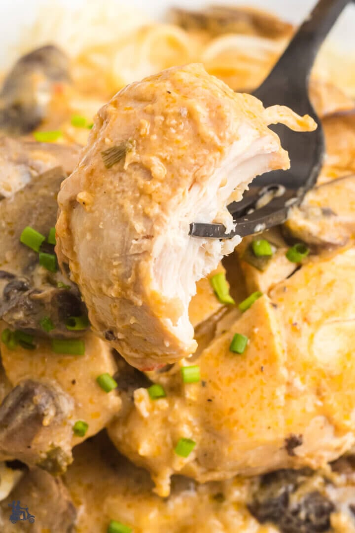 Crockpot Angel Chicken with Creamy Mushroom Sauce