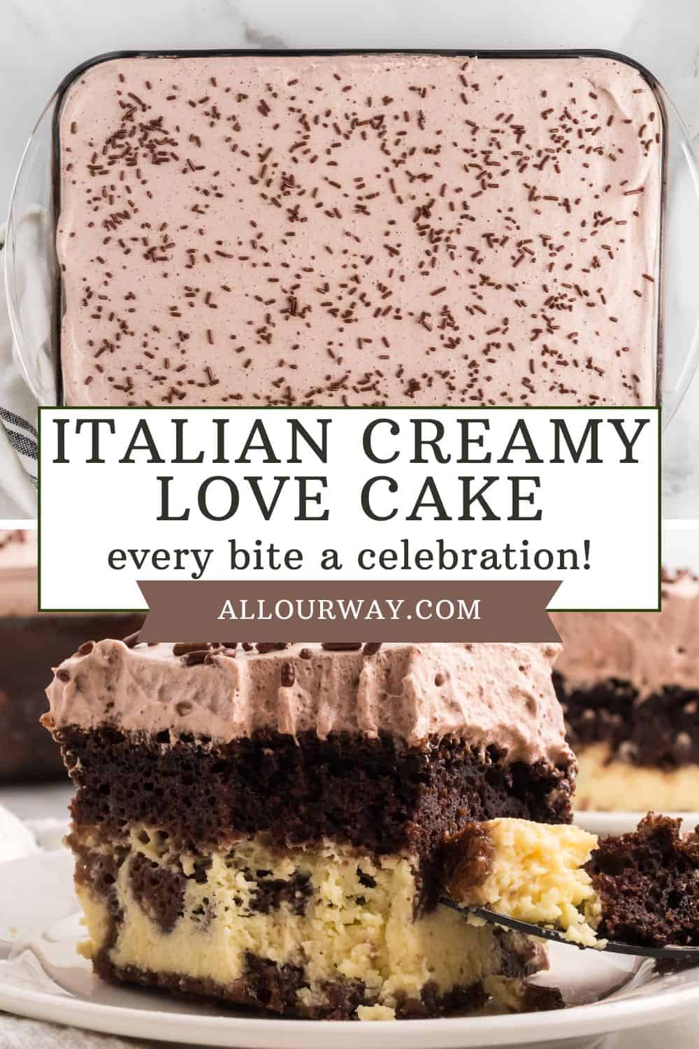 Lush and Creamy Chocolate Italian Love Cake