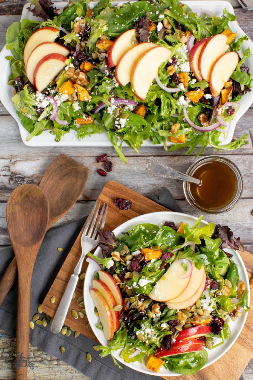 Ultimate Fall Harvest Salad With Honey Mustard Vinaigrette