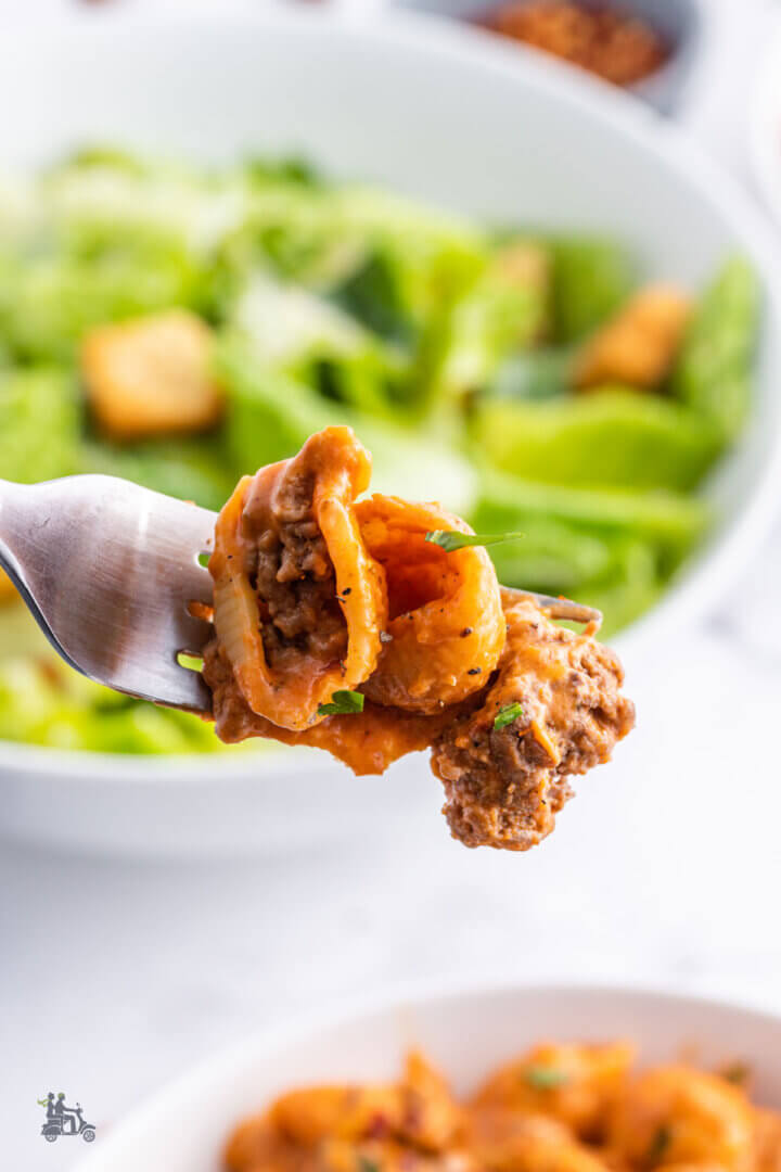 Easy Italian Creamy Beef and Shells