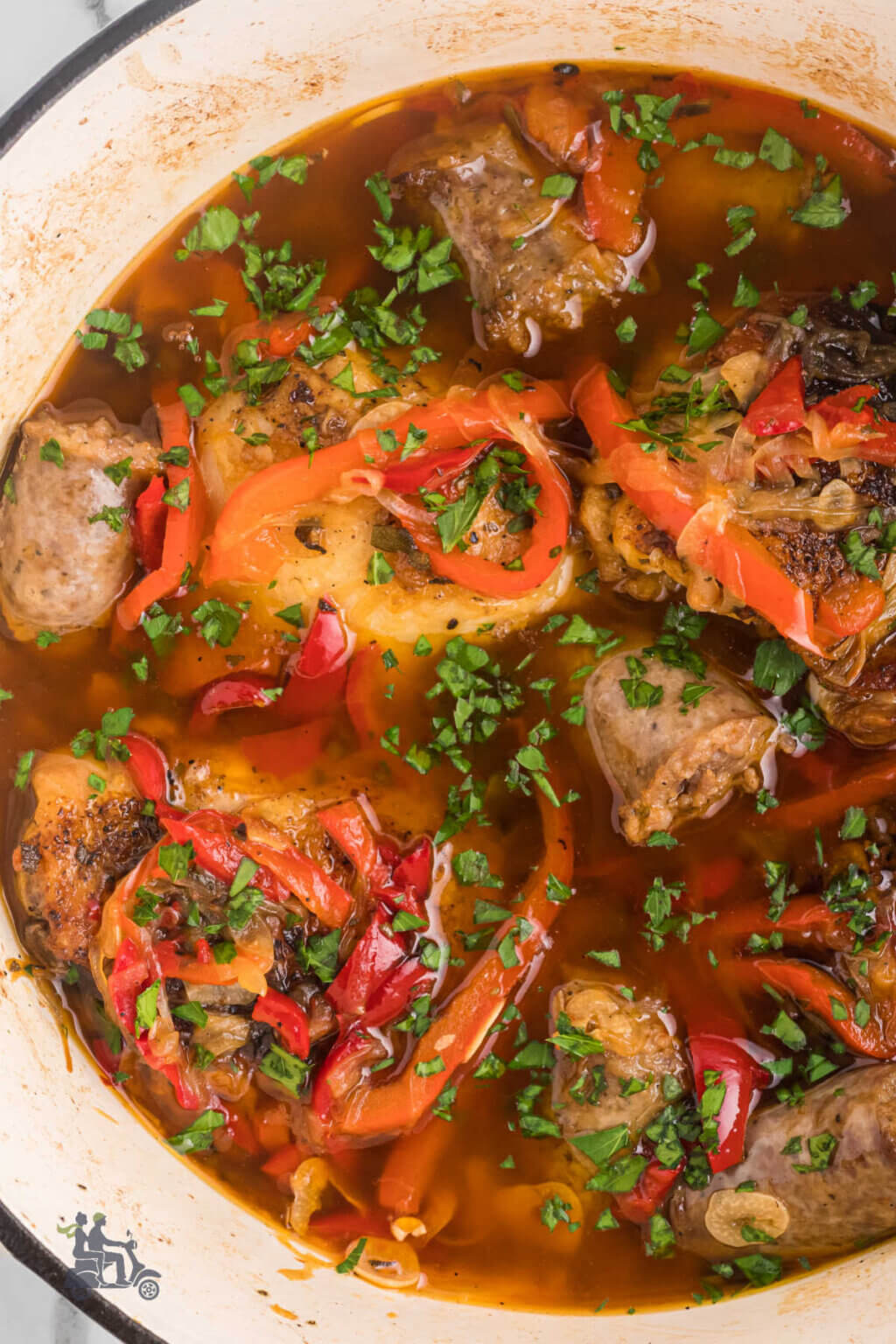 Chicken Scarpariello With Sausage and Cherry Peppers Recipe