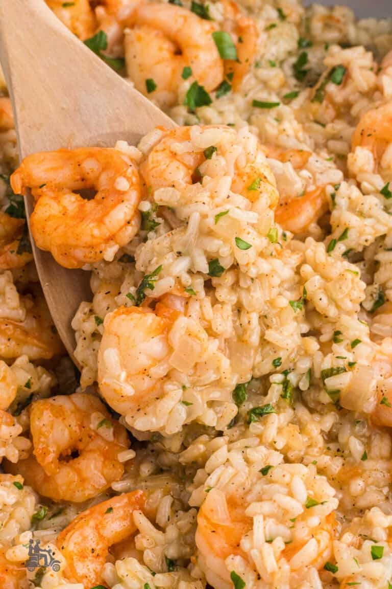 Easy Creamy Shrimp Risotto Recipe With Fresh Basil and Parsley