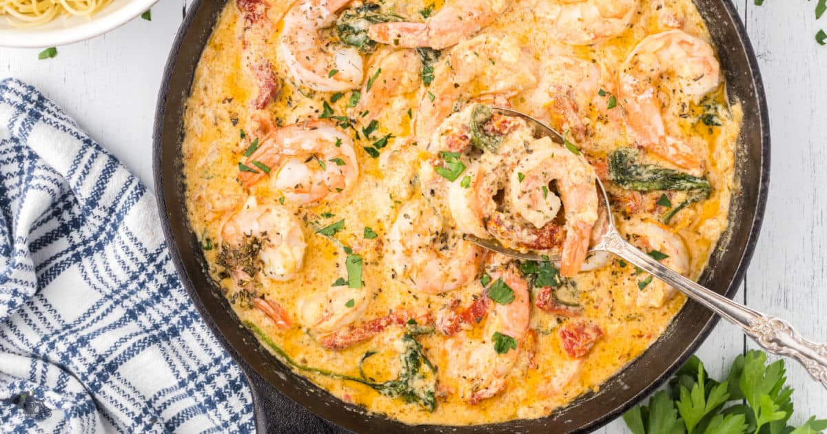 Tuscan Shrimp In Creamy Garlic Butter Sauce Recipe