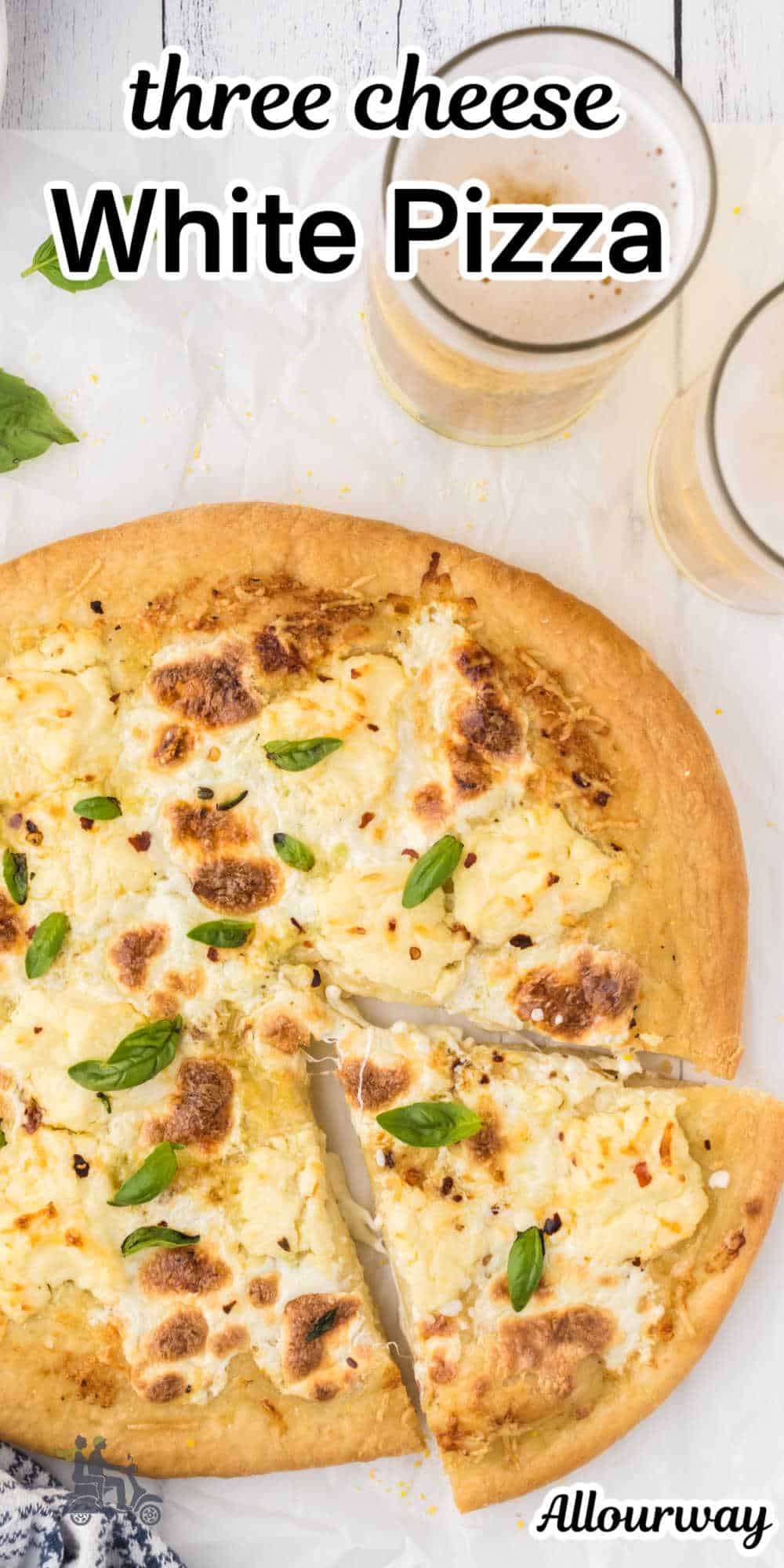 Elevate Pizza Night With A Three Cheese Gourmet White Pizza