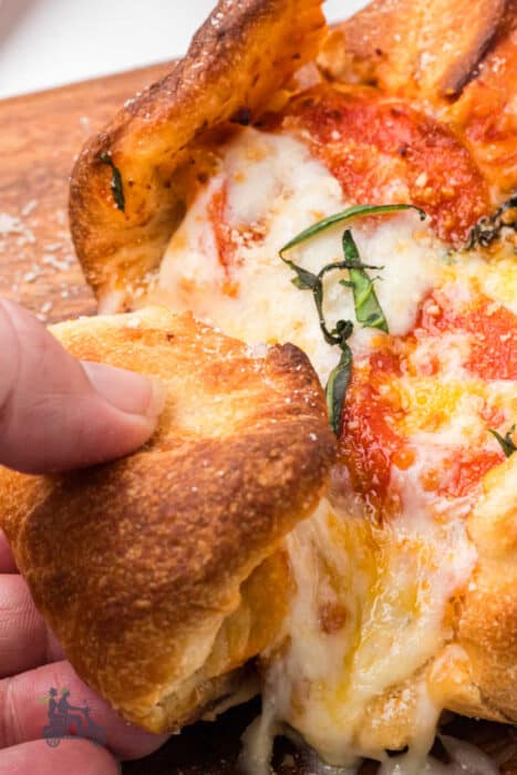 Rustic Stuffed Brie Cheese Pizza — Like an Italian Crostata