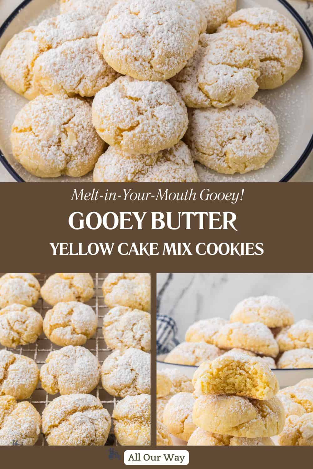 Easy Soft & Chewy Gooey Butter Cookies With Yellow Cake Mix