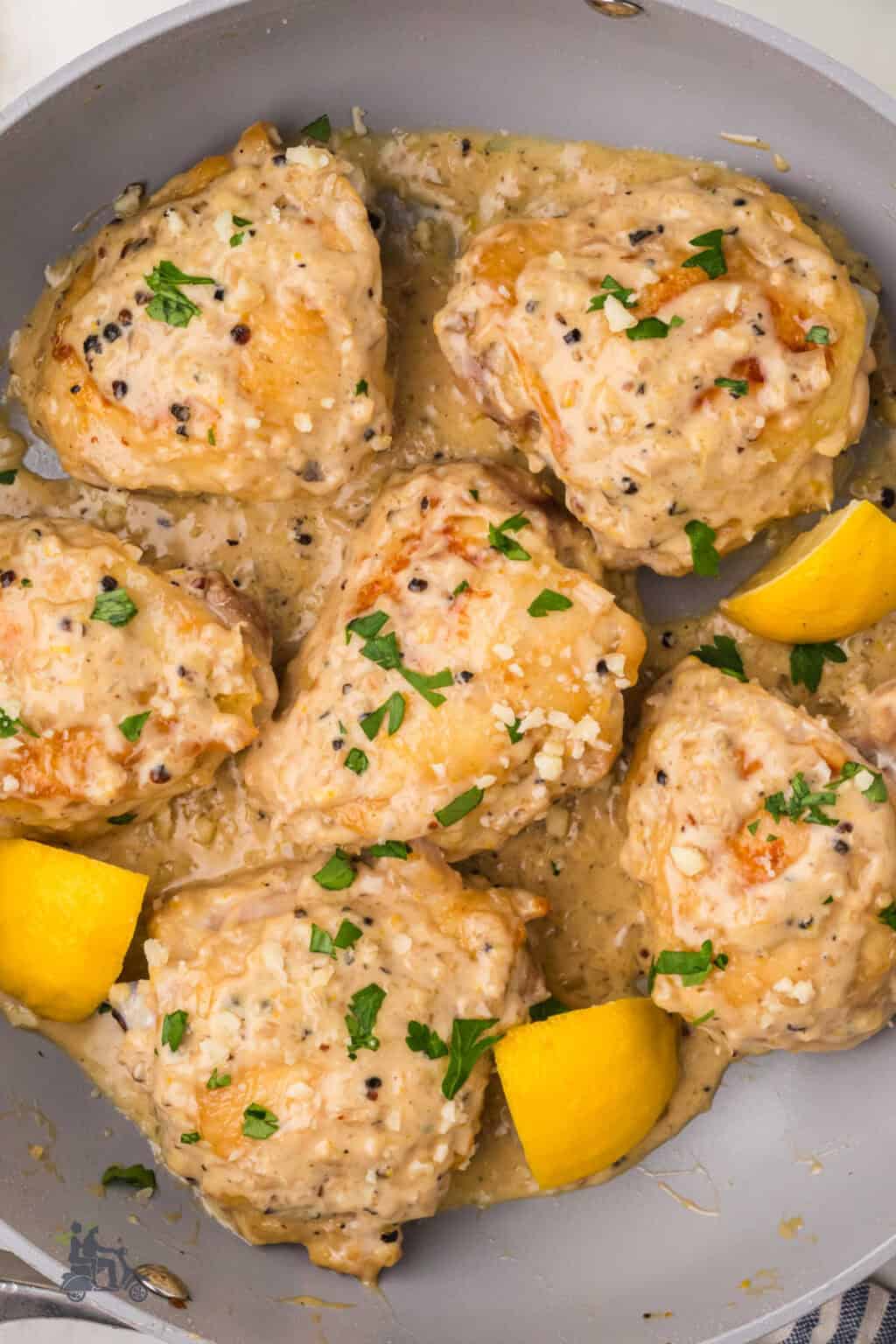 Cacio e Pepe Skillet Chicken Thighs — An Easy Italian Dinner