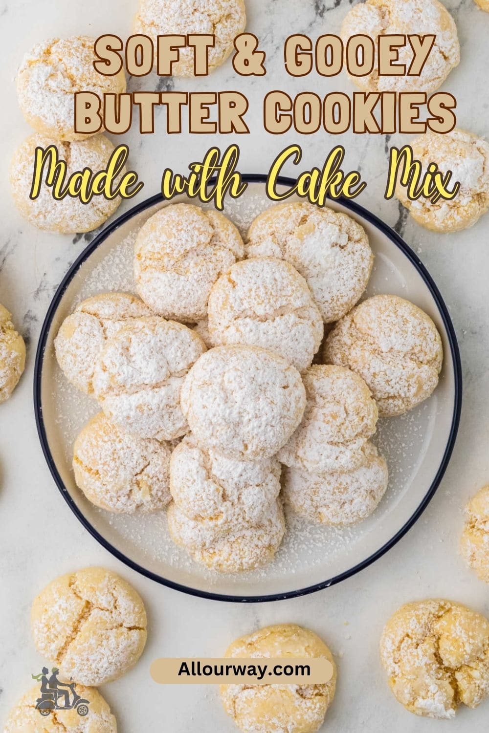 Easy Soft & Chewy Gooey Butter Cookies With Yellow Cake Mix
