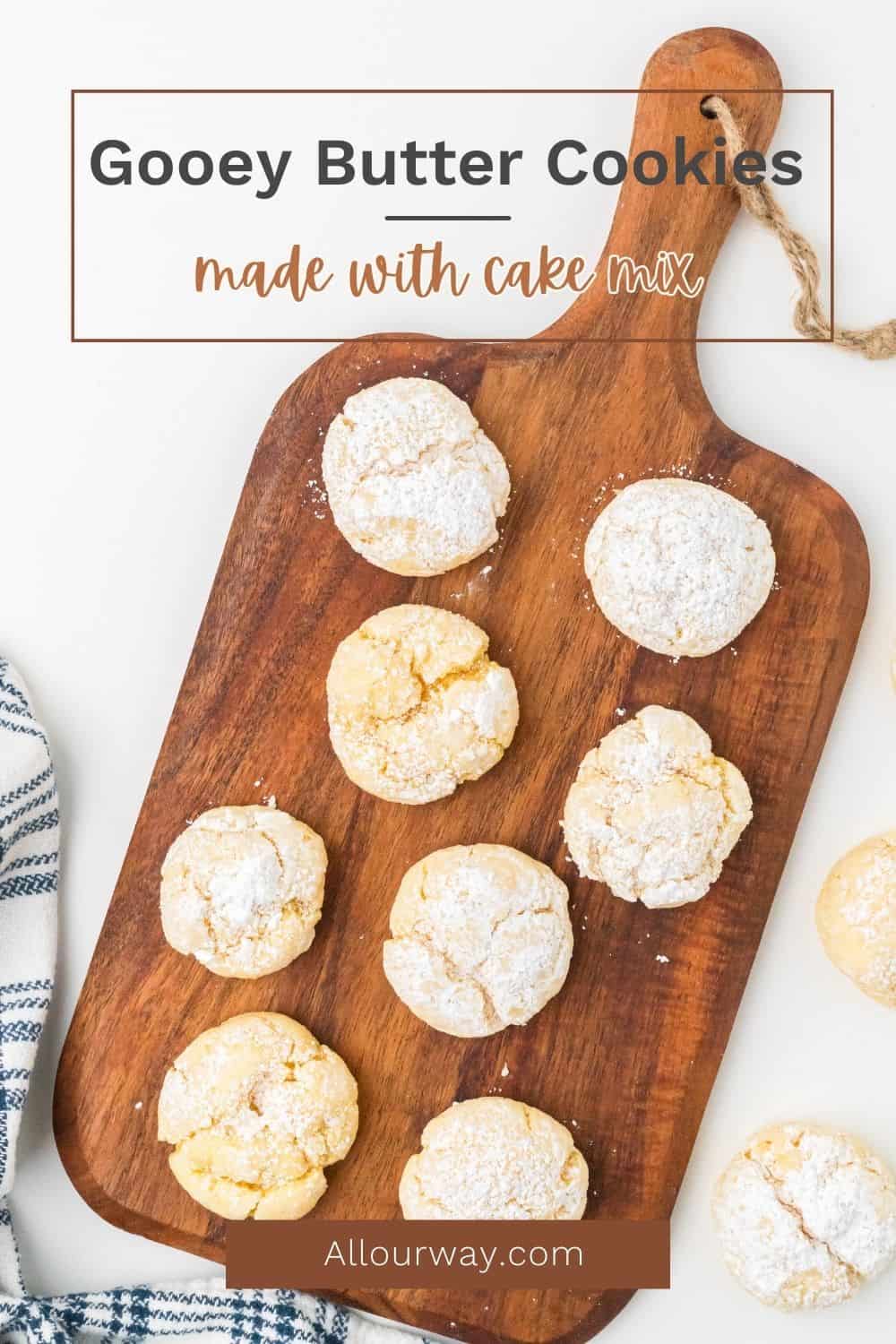 Easy Soft & Chewy Gooey Butter Cookies With Yellow Cake Mix