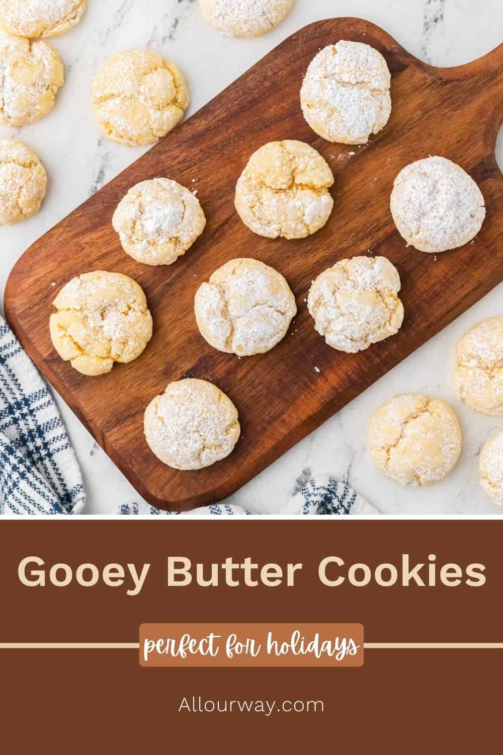 Easy Soft & Chewy Gooey Butter Cookies With Yellow Cake Mix