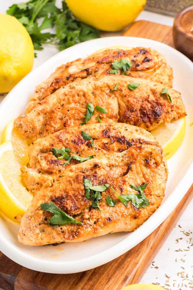 Juicy Marinated Greek Chicken Breast in Lemon Yogurt Marinade