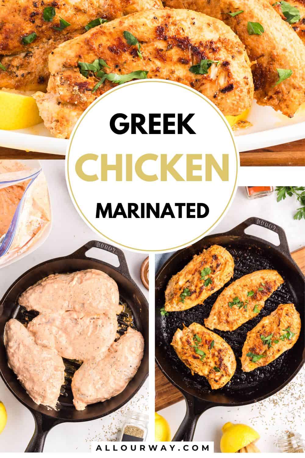 Juicy Marinated Greek Chicken Breast in Lemon Yogurt Marinade
