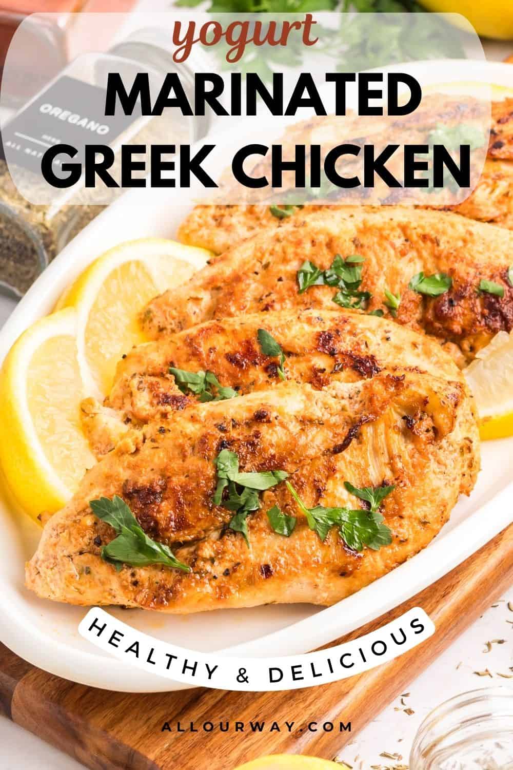 Juicy Marinated Greek Chicken Breast in Lemon Yogurt Marinade