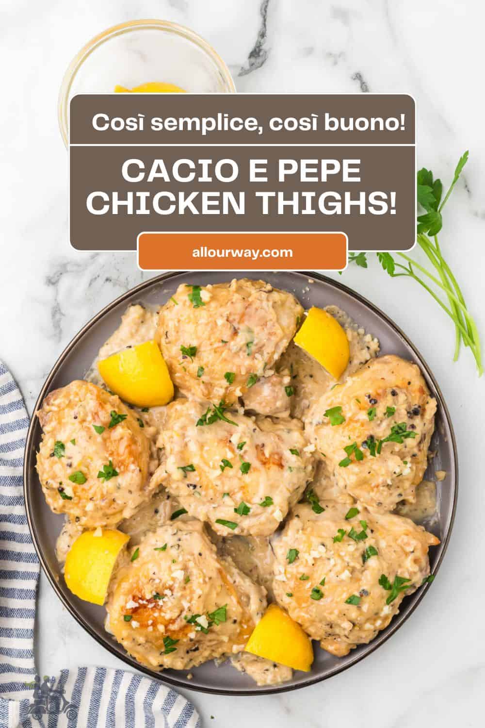 Cacio e Pepe Skillet Chicken Thighs — An Easy Italian Dinner