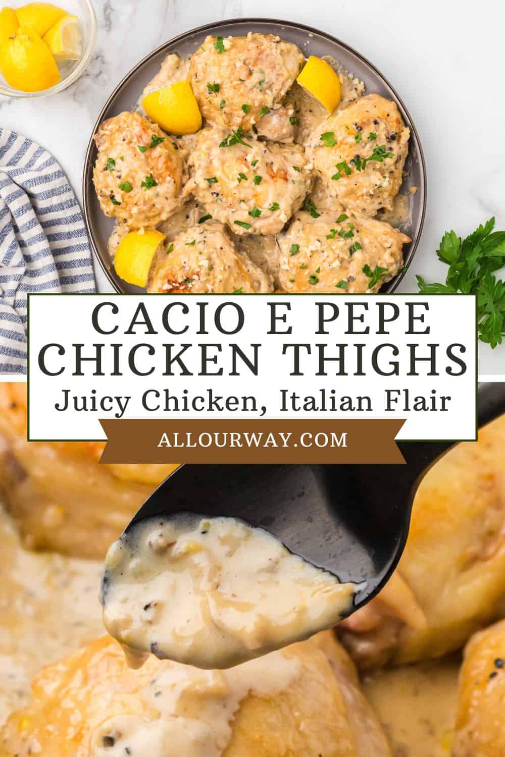 Cacio e Pepe Skillet Chicken Thighs — An Easy Italian Dinner