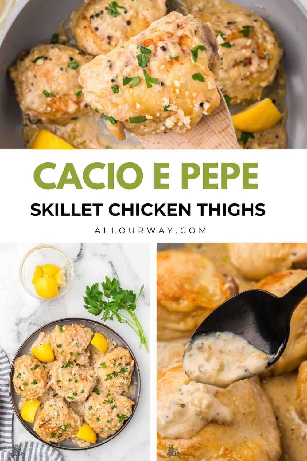 Cacio e Pepe Skillet Chicken Thighs — An Easy Italian Dinner