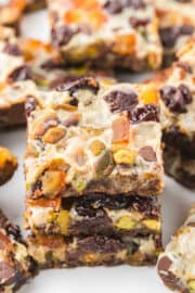 Holiday Magic Bars with Pistachios, Espresso, and Cherries
