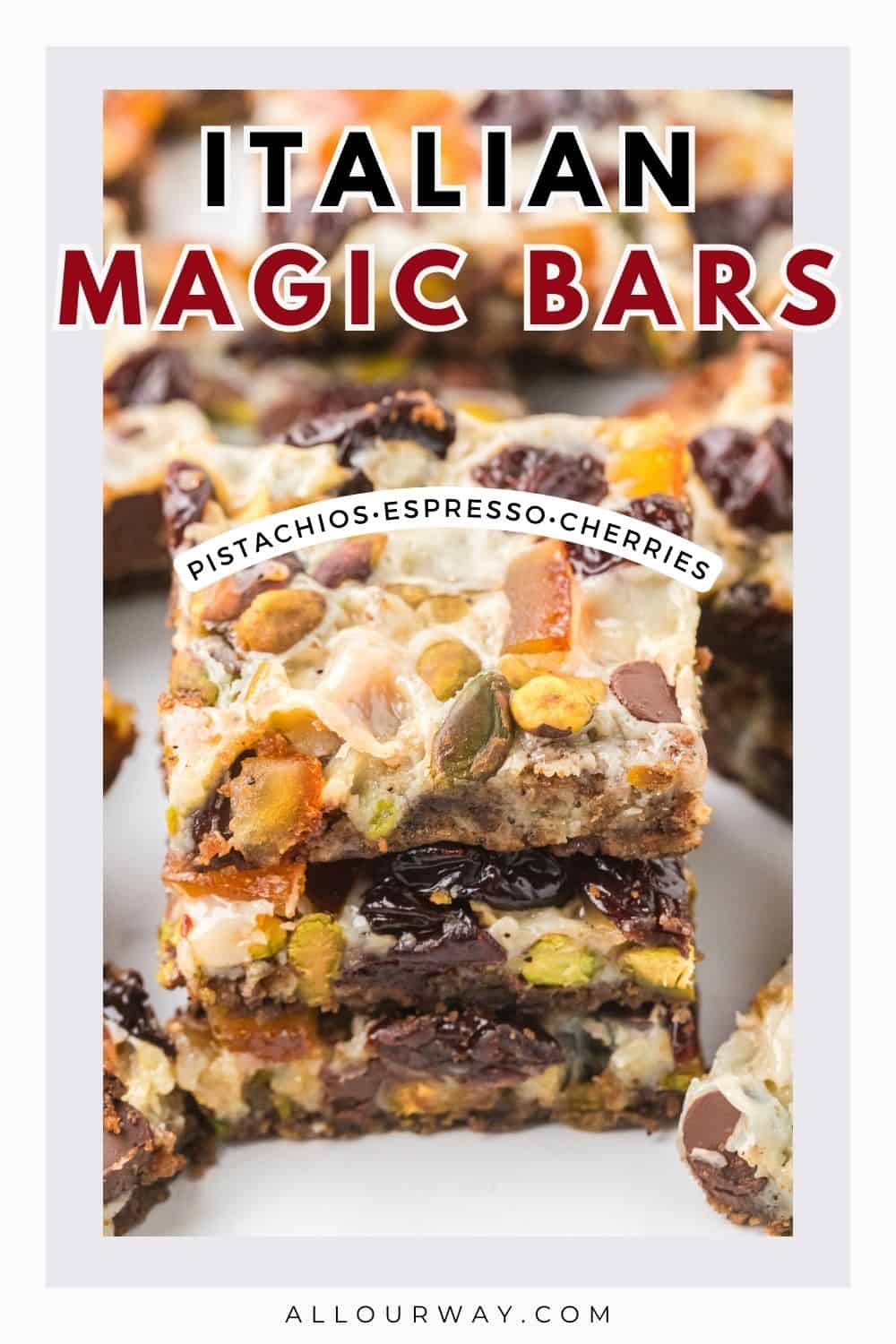 Holiday Magic Bars with Pistachios, Espresso, and Cherries