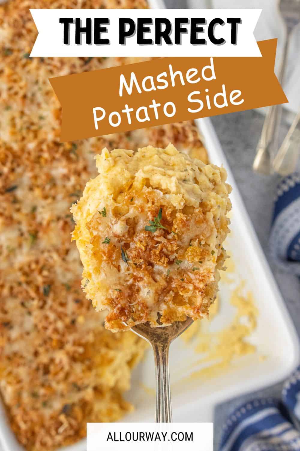 Buttery Topped Mashed Potato Casserole with Panko and Gruyere