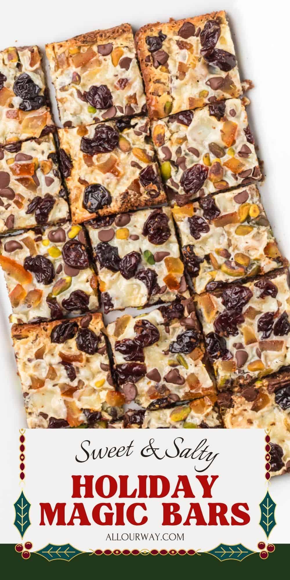 Holiday Magic Bars with Pistachios, Espresso, and Cherries